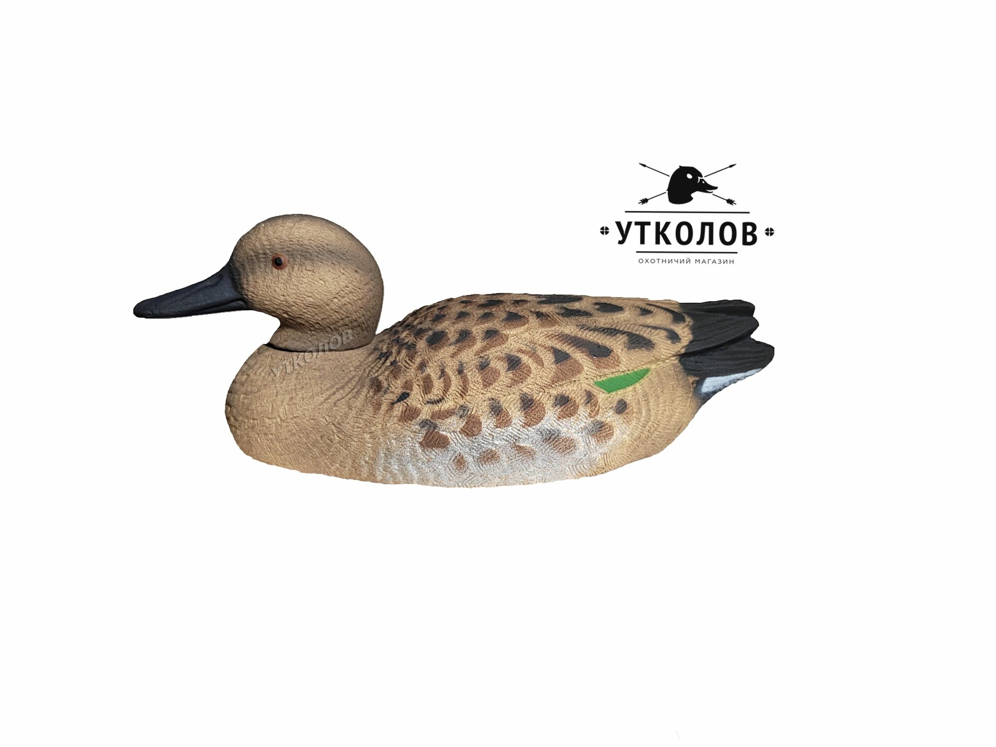 Чучело разборное утки "Чирок-свистунок утка рельеф". Чучело для охоты. Съемная голова