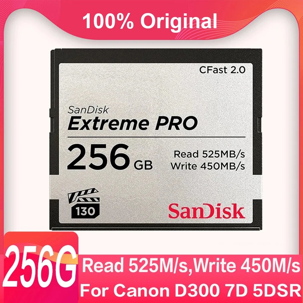 SanDisk Extreme PRO 256GB CFast 2.0 карта памяти