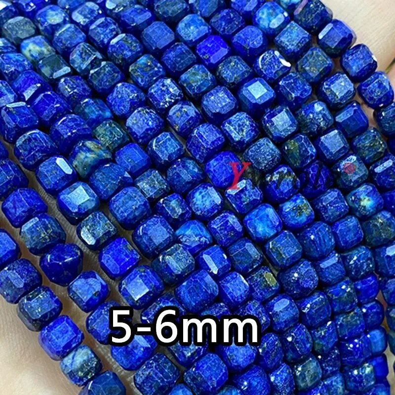 Натуральные камни бусины лабрадорит амазонит бирюза YWROLE Синий, 5-6mm 29-30pcs, 5-6mm lapis lazuli