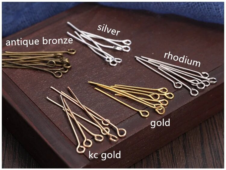 Булавки для бижутерии ALISA WANG 200 шт, 20/25/30/40/50 мм, золотые, 50mm 200pcs, silver