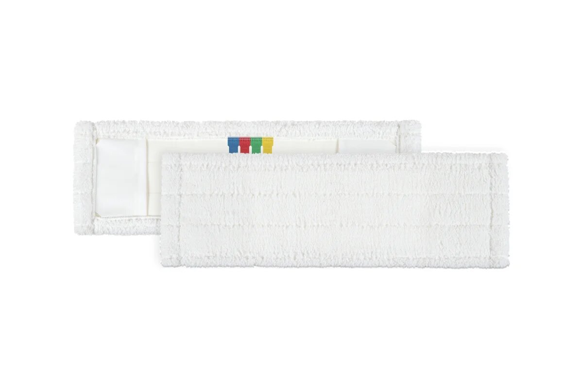 TTS Плоский моп из микрофибры 40х13 см с карманами 0000C110W для уборки полов для дома