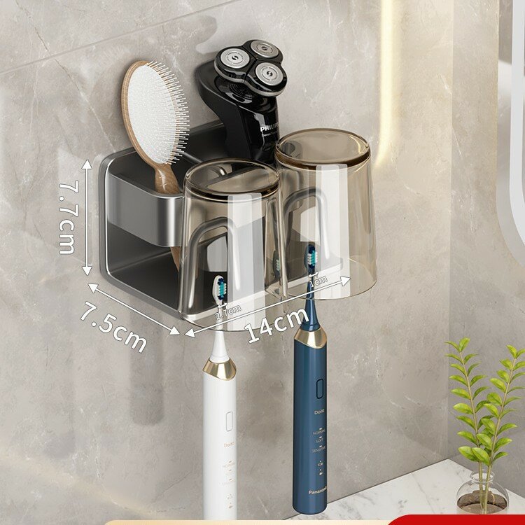 Держатель зубной щетки Good God, металл, пушечно-серый, 50 шт