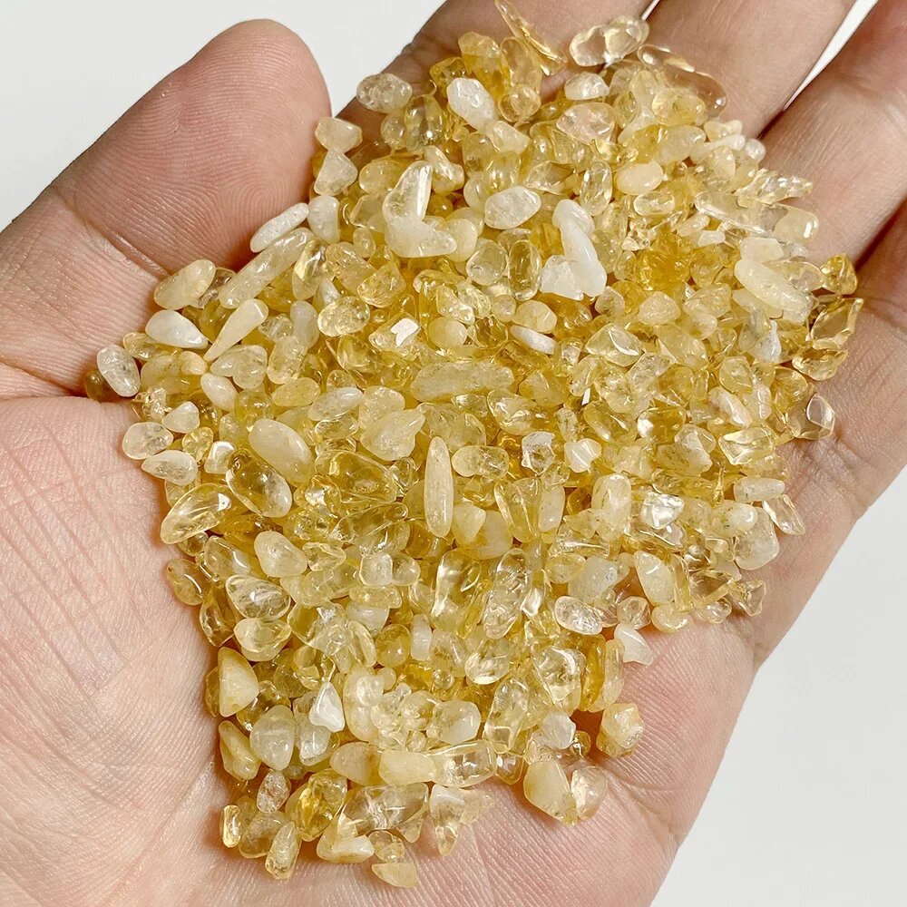 Полированные Кусочки Лимонного Кварца 5-12 Мм, Натуральные Желтые Кристаллы Кварца Для Рукоделия И Декора, Современный Стиль