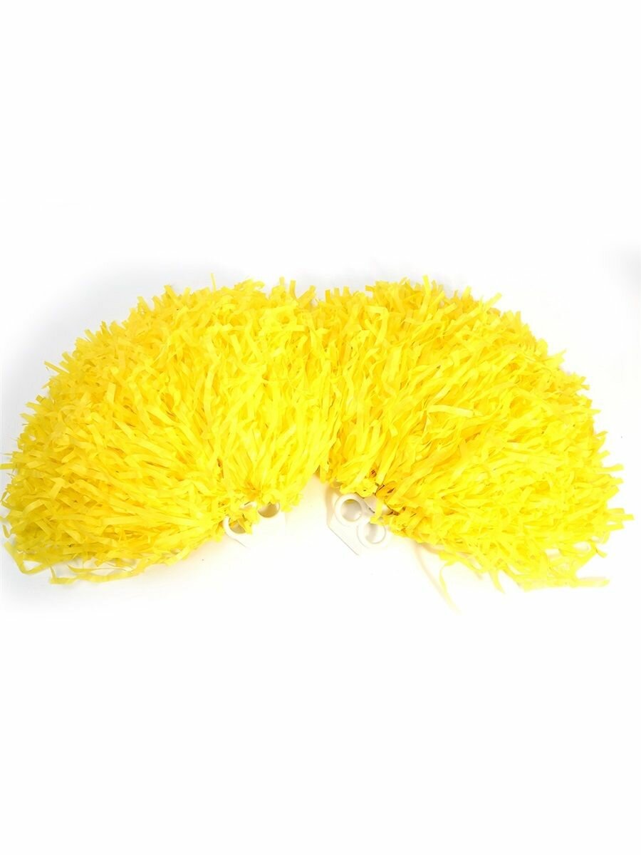 Желтые помпоны для черлидинга (2 шт.), мягкие и легкие аксессуары для танцевальных мячей для черлидинга, танцев и вечеринок
