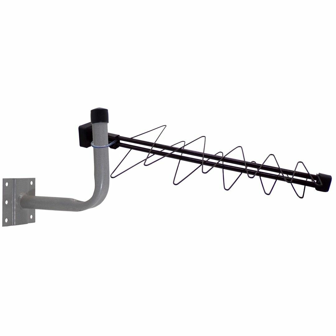 Кронштейн стальной универсальный на стену с вылетом 18 см "4G-180GR-17549" цвет серый, диаметр трубы 22 мм