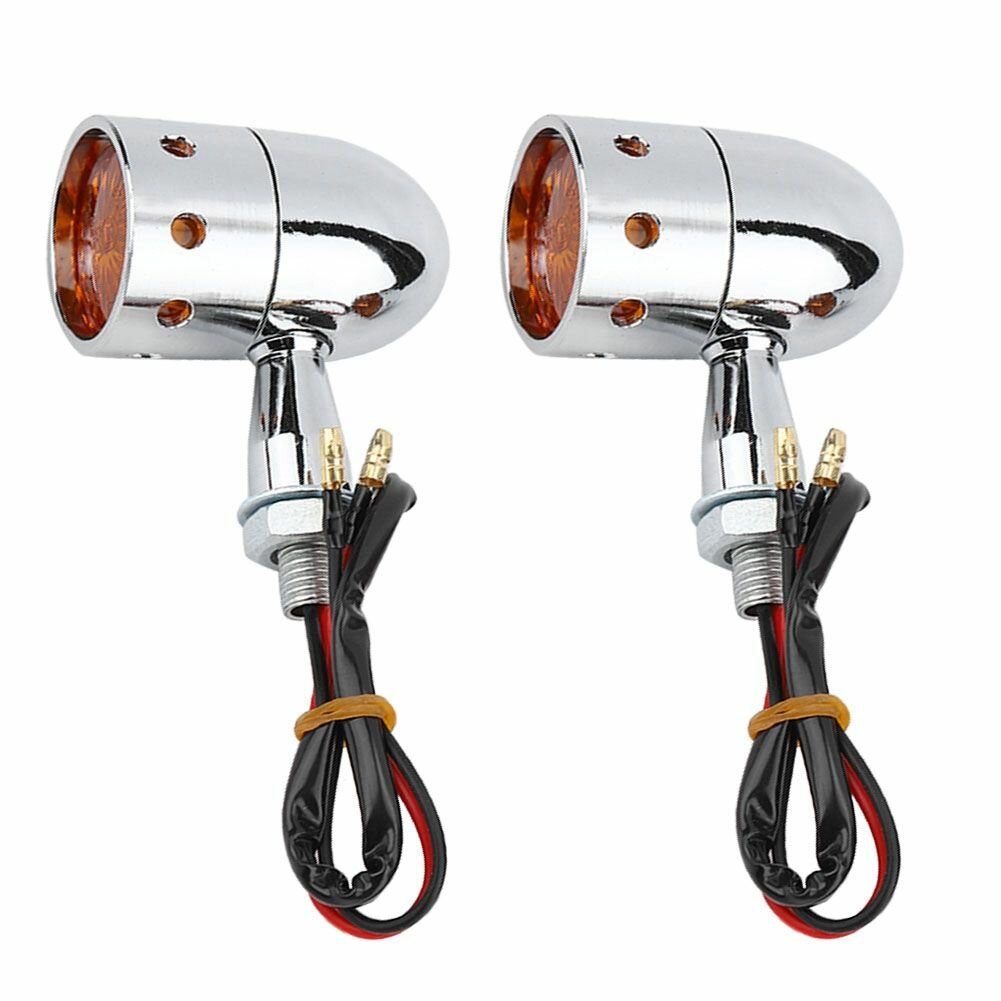 Светодиодный указатель поворота в стиле ретро для мотоцикла, индикаторная лампа, яркая пуля, указатель поворота для мотоцикла, велосипеда, светодиодный индикатор