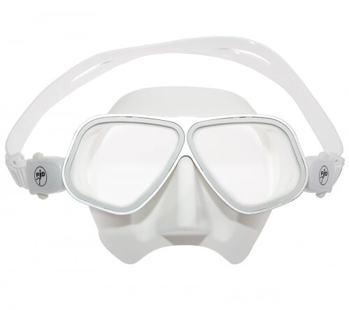 Маска для плавания Fandiver F299 с алюминиевой рамкой, белая, белый силикон