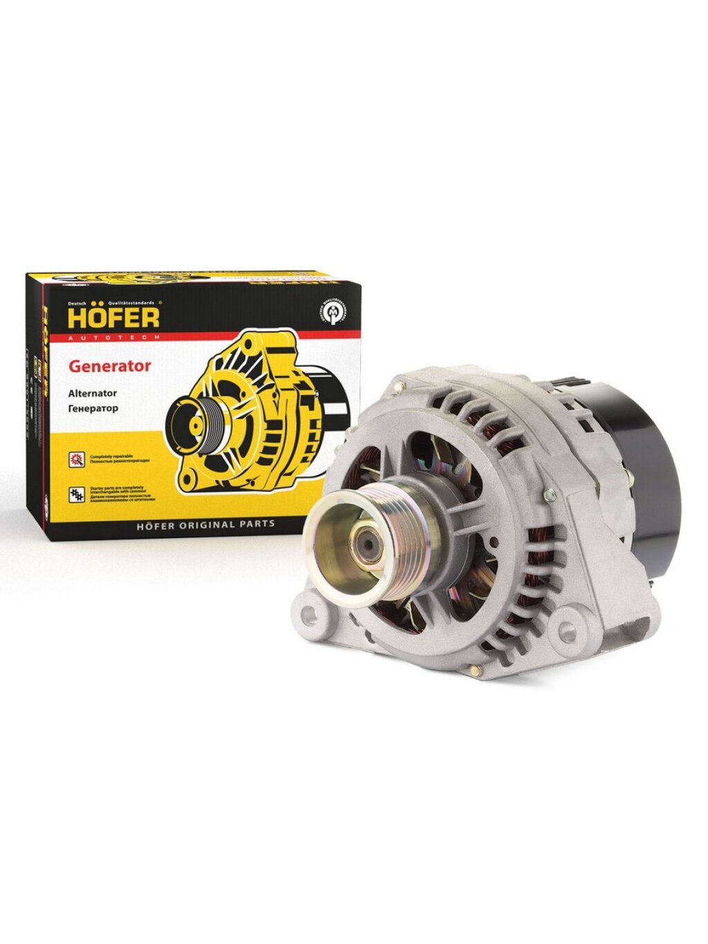 Генератор для а/м ГАЗ 406 (90А) "HOFER" (9422.3701)