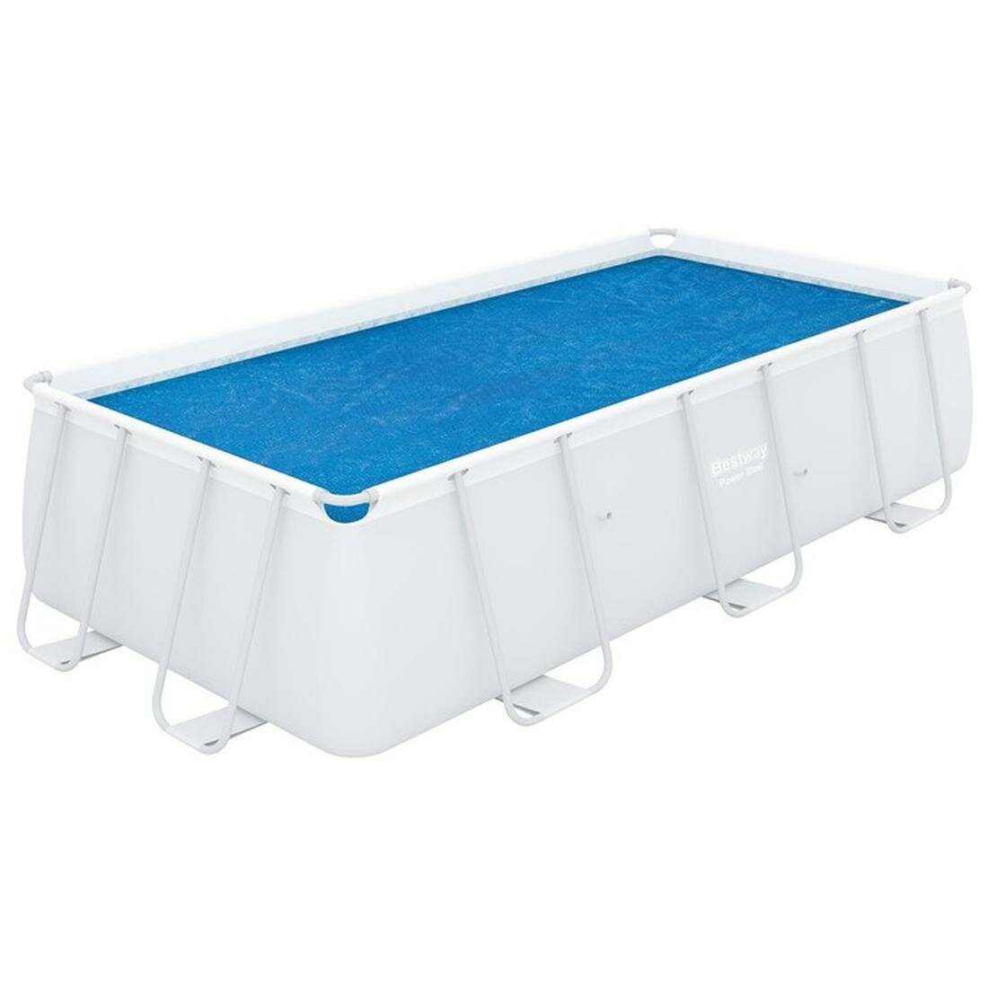 Тент для бассейна Bestway, солнечное покрывало из полиэтиленовой плёнки, 404 x 201 cм / 412 x 201 cм 58240