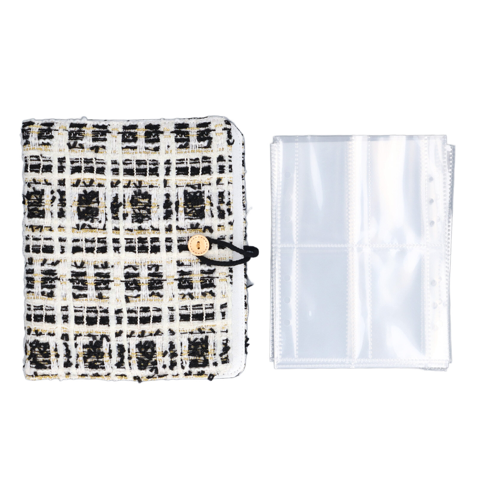 Мгновенный фотоальбом с камерой 160 карманов с фотокарточной картой ткани для 3 -дюймового фото Black Photo Black