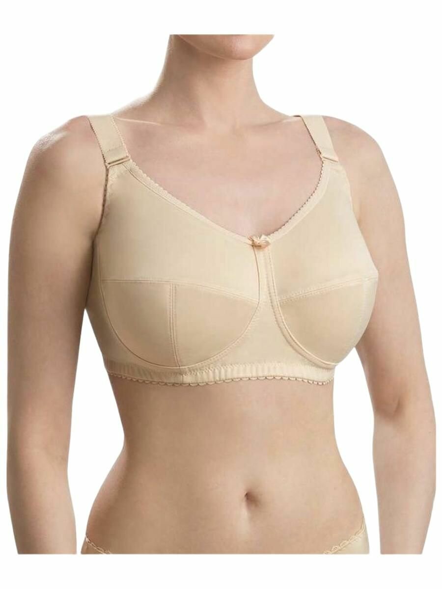 Бюстгальтер для фиксации экзопротеза молочной железы 75A, карман справа, Бежевый