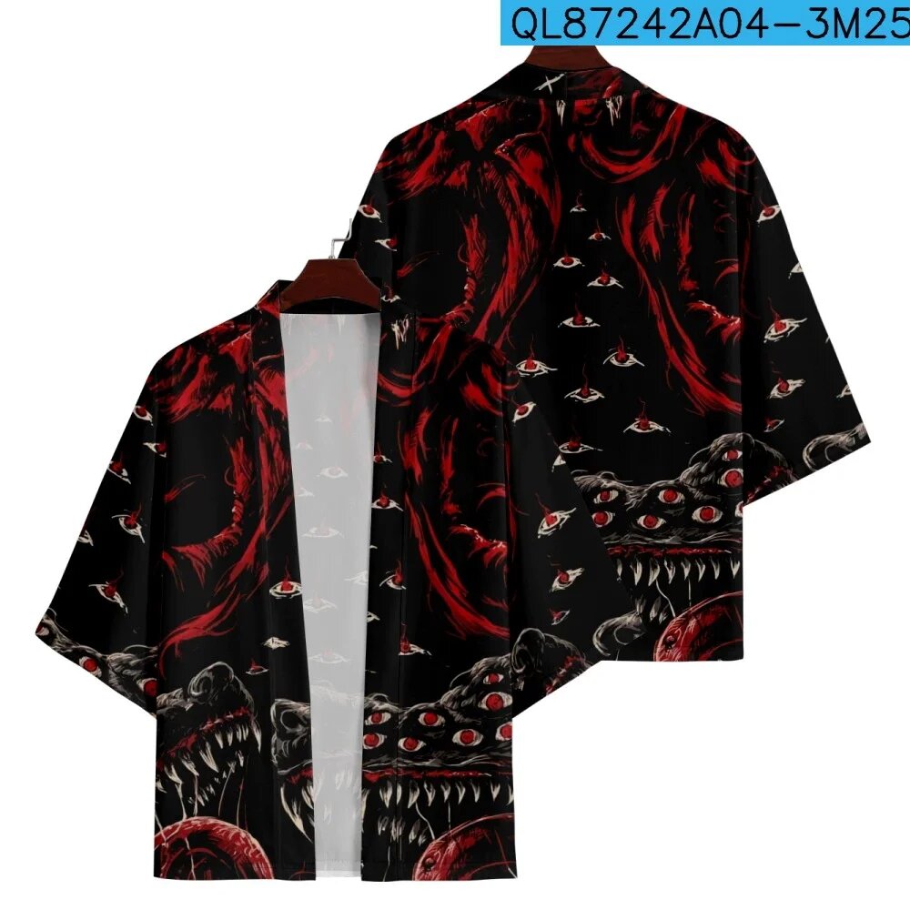 Кимоно с принтом, полиэстер, kimono
