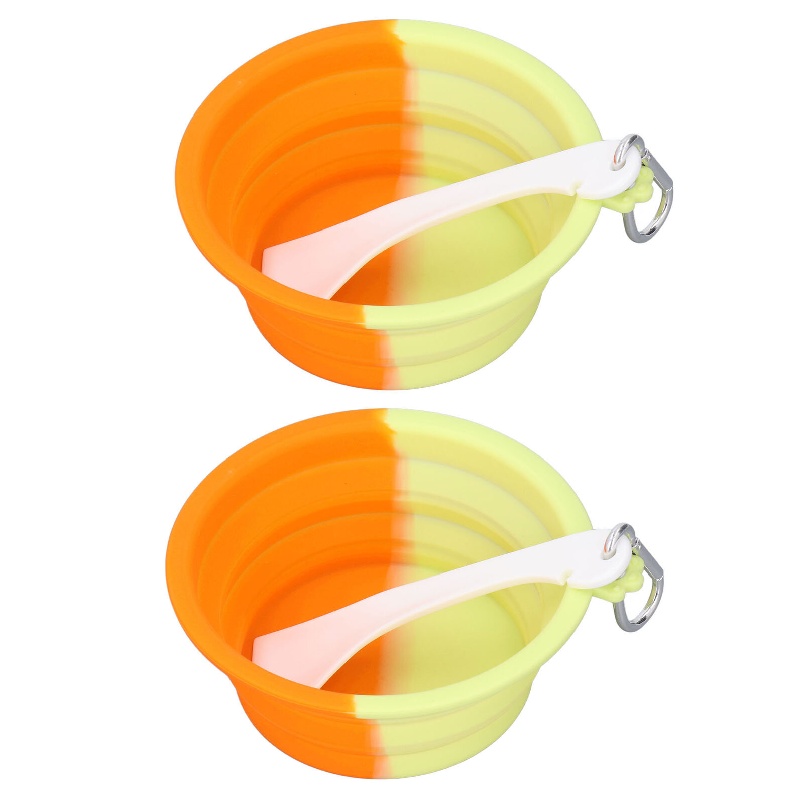 2 шт. Складные миски для домашних животных 380 мл, силиконовые, портативные кормушки и поилки, дорожные миски для собак, кошек и мелких животных