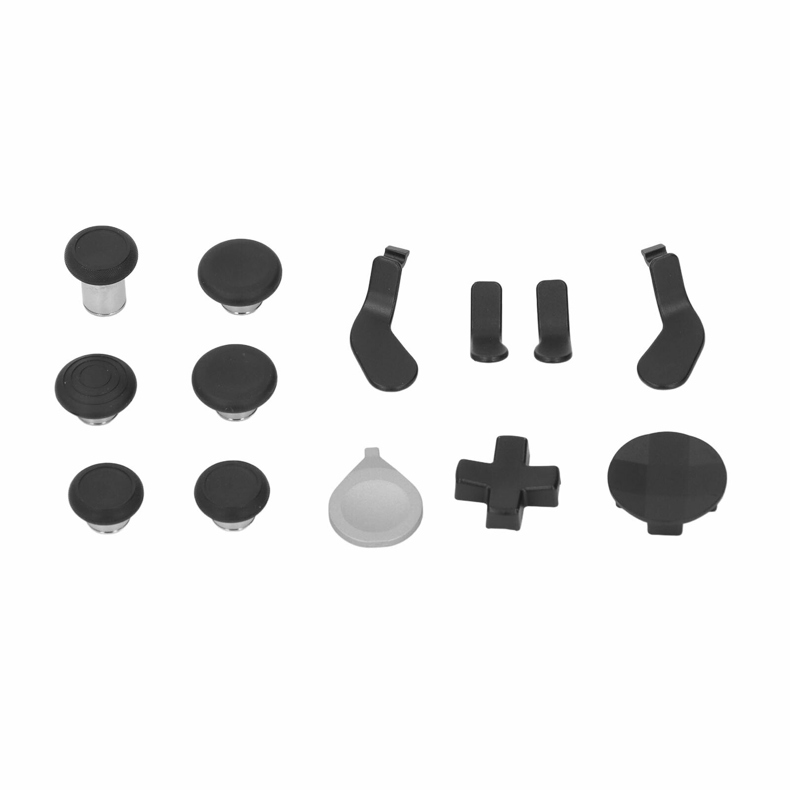 13 Pcs Set Controller Thumbsticks Paddles D Pads Stylish Textured Grip Controller Accessories for Elite Series 2 Black