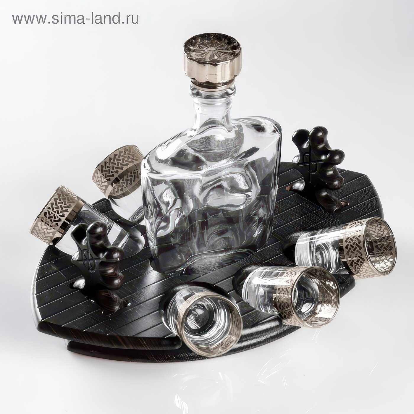 Мини-бар «Фрегат. Скандинавия», 8 предметов: барная стойка, графин, стопки 6 шт, 500/50 мл