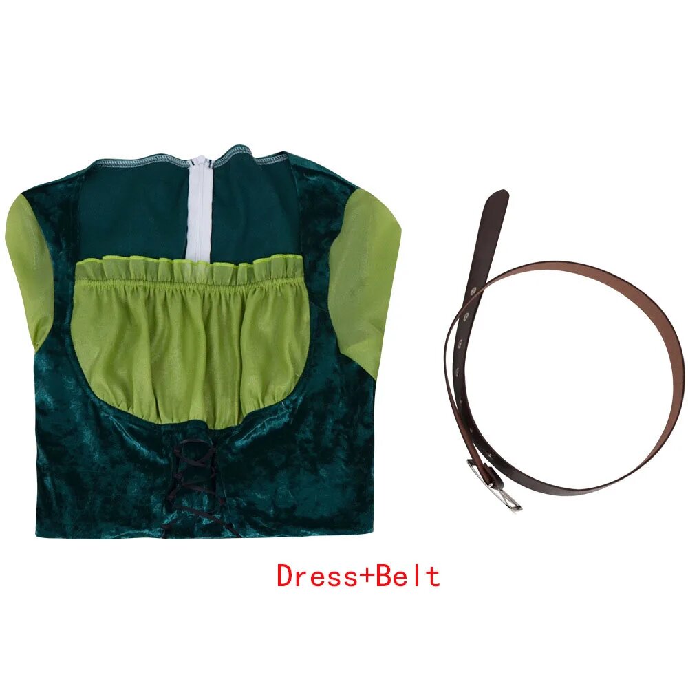 Зелёное платье эльфа для косплея XL, Style 2