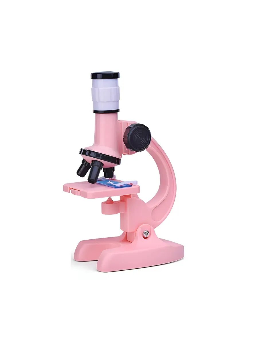 Микроскоп "Юный ботаник", розовый, детский, 3 уровня увеличения