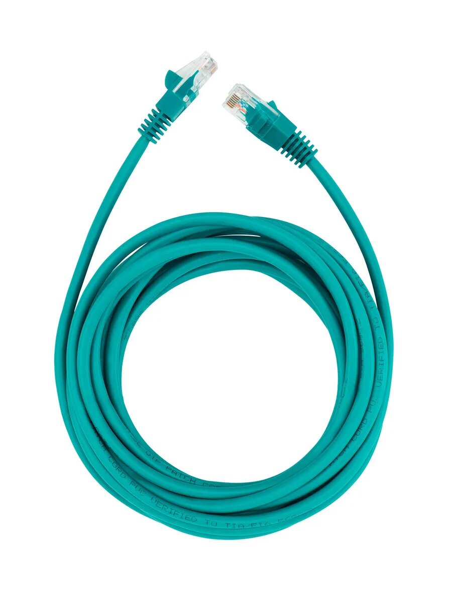 Патч-корд UTP 4 пары cat5E CCA molded 5м зеленый