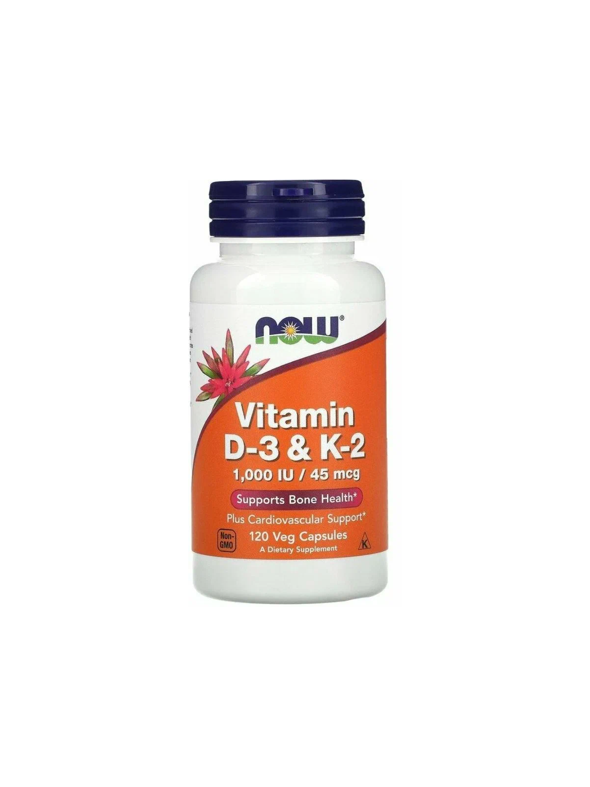 НАУ Витамин Д3 и К2 Now Vitamin-D3&K-2 1000UI 45MG 120 vcaps