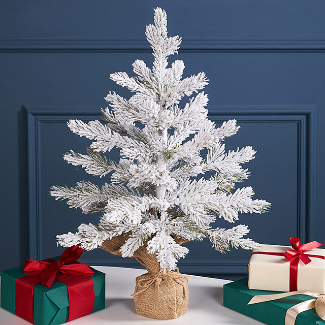 Елка настольная 50 см Айси, в мешочке, заснеженная, литая 100%, Winter Deco, 1000912