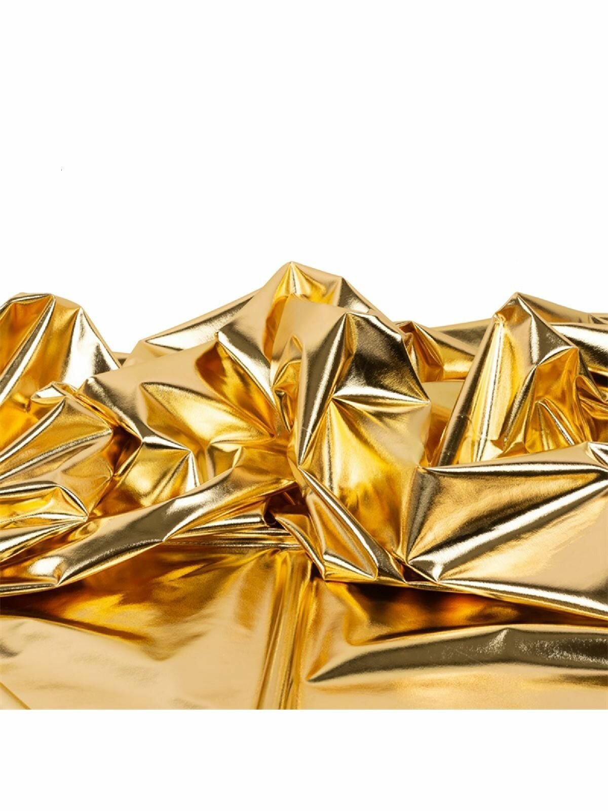 Эластичная ткань с золотой фольгой, - 2