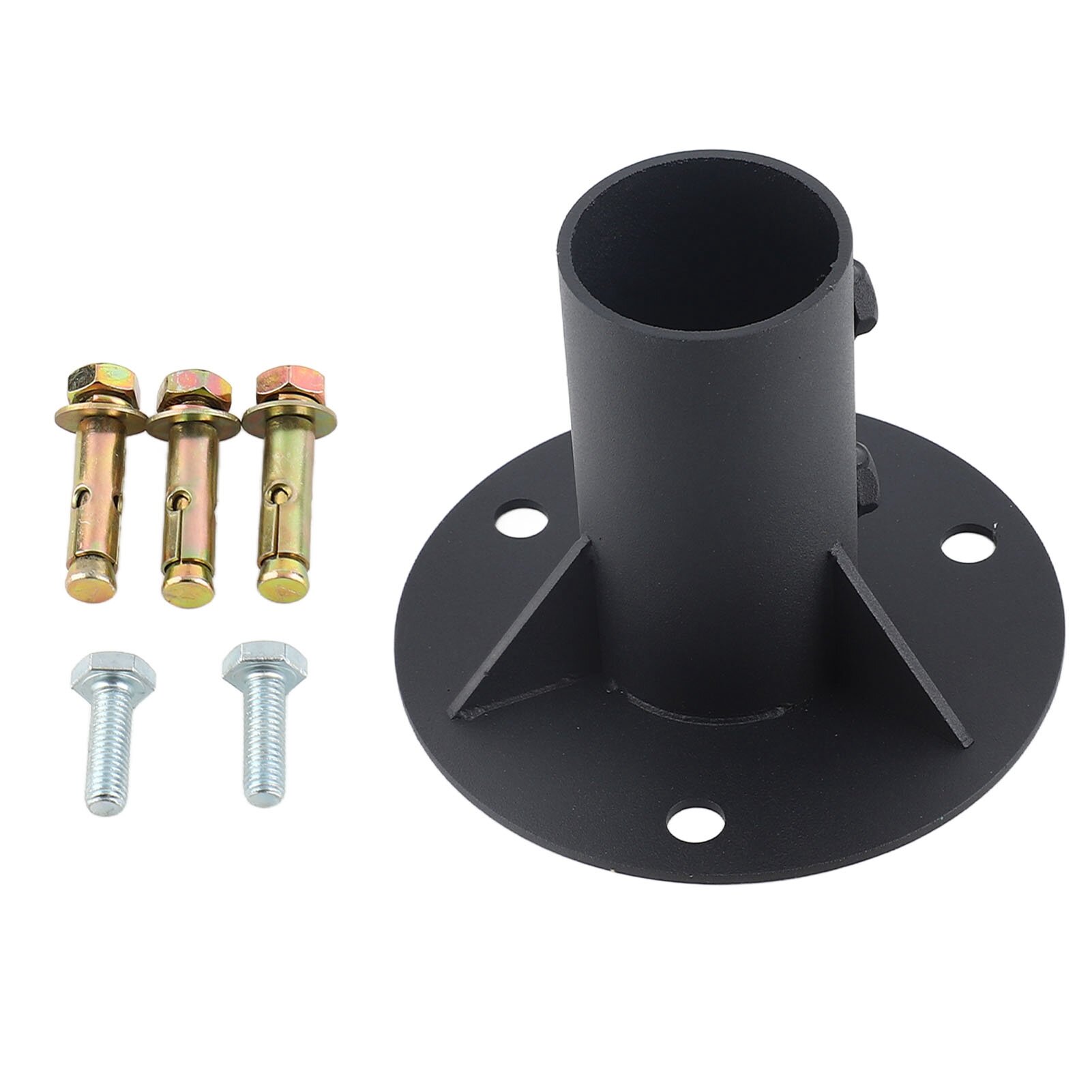 Цепи Полюс для забора Пол Фланец Основание Фланец Тяжелый твердый столб для забора Бетонное крепление для удержания забора Почтовый ящик Флаг Круглые столбы 52 мм/2,0 дюйма