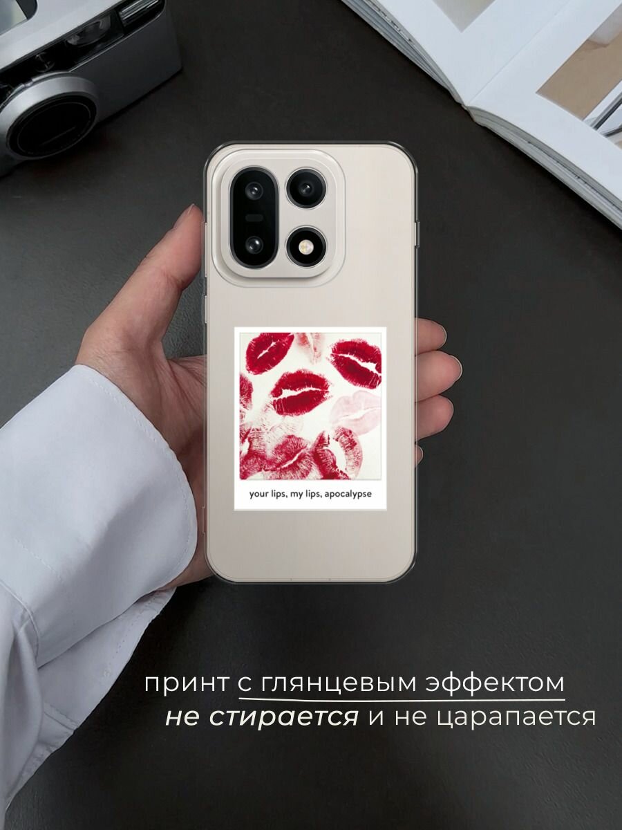 Чехол на OnePlus 15 / Ван Плас 15 с принтом Полароид губы 2 — фото 1