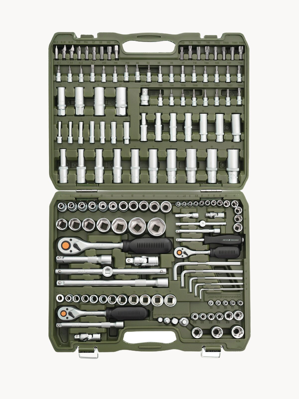 Набор головок и принадлежностей 1/4", 3/8", 1/2" 151предм, Дело Техники, 620851