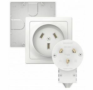 Комплект силовой ОП Blanca 32А 250В (подъемная коробка + розетка + вилка) бел. SE BLNSK003231