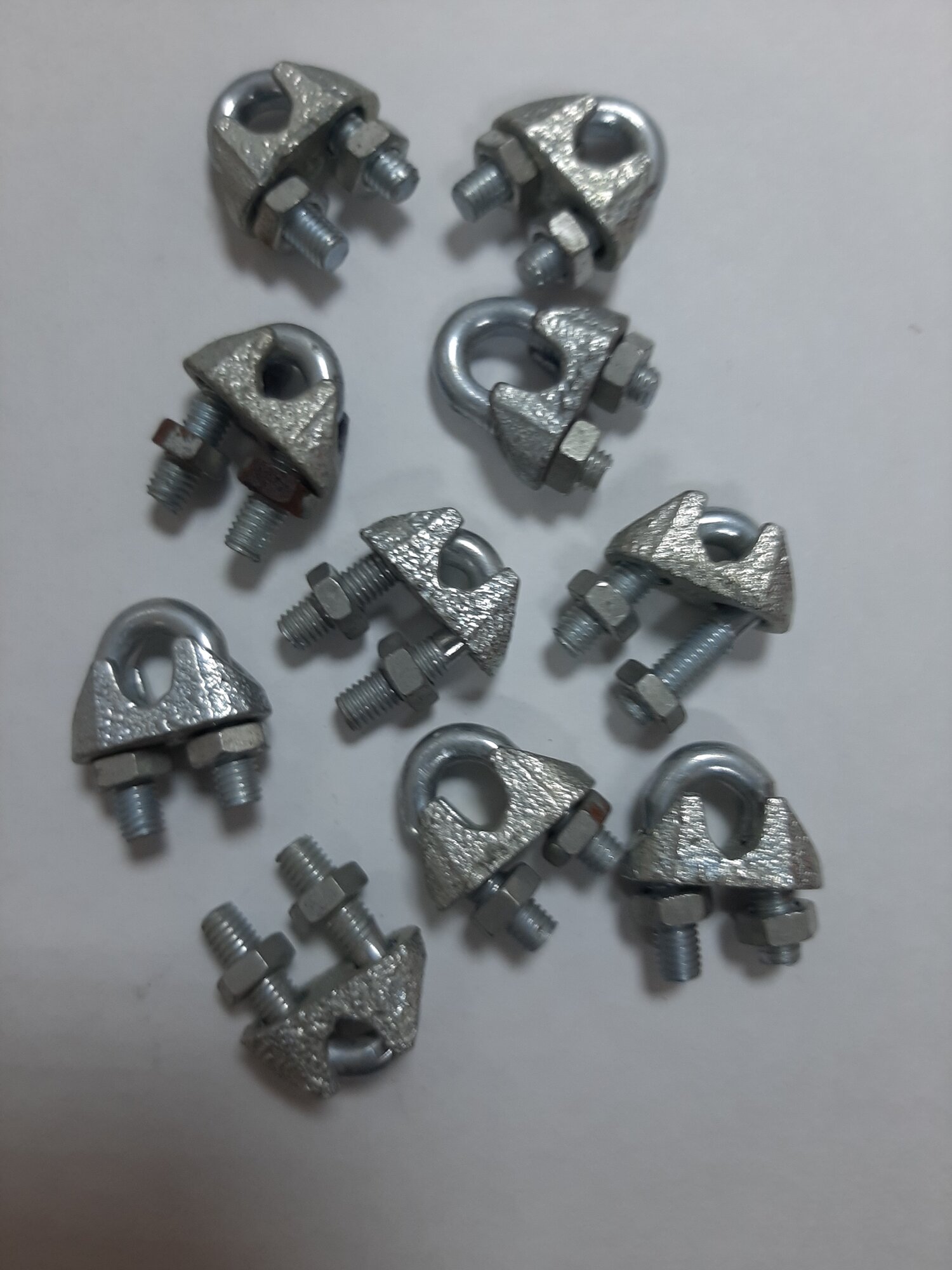 Зажим для троса оцинкованный 5 мм, в комплекте 10 штук.