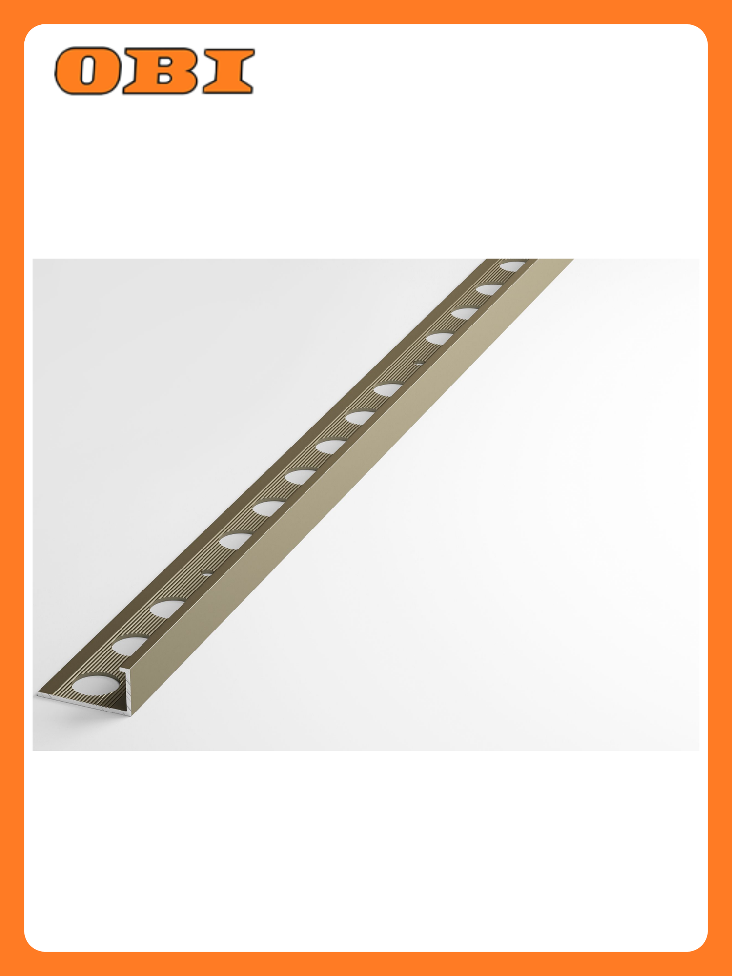 Профиль угловой Лука, Г-образный, алюминиевый, 2700x10 мм, шампань, 1шт