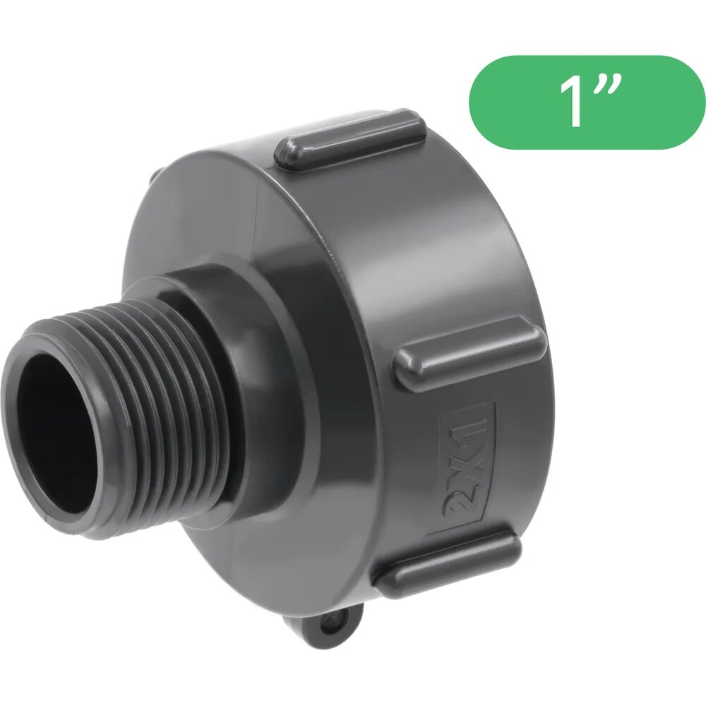 Переходник на еврокуб ПоливНаДаче 2"(S60) х 1"(наружная резьба) S60x1НР