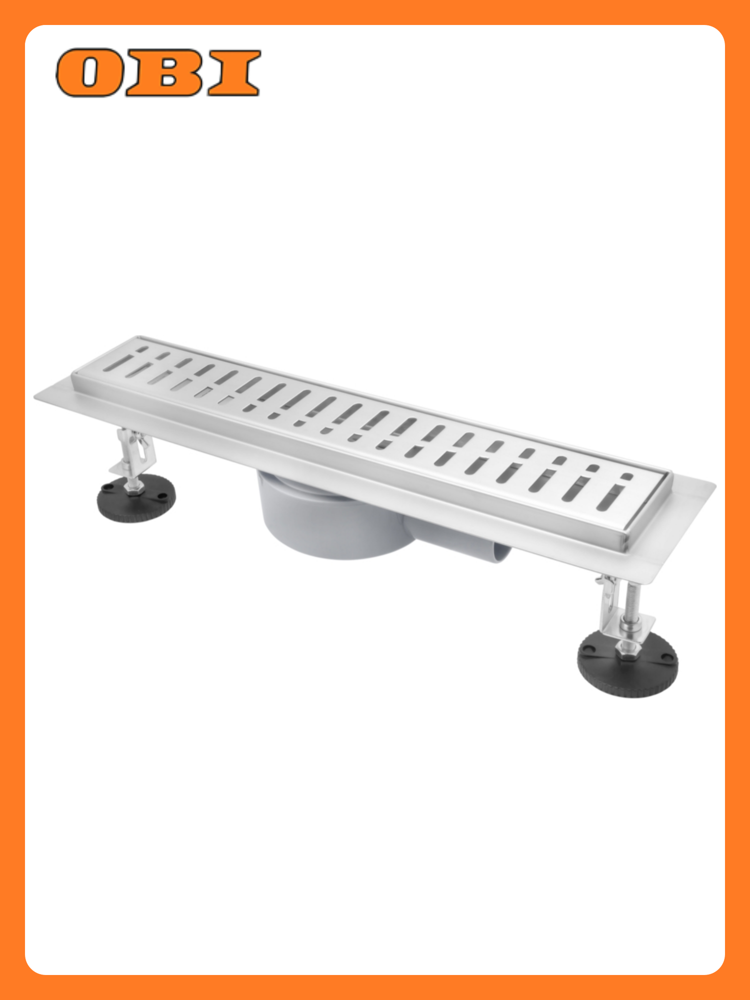 Трап линейный MPF 400х70мм нерж. сталь AISI304, решетка, комб. затвор, поворотный сифон D40/50мм