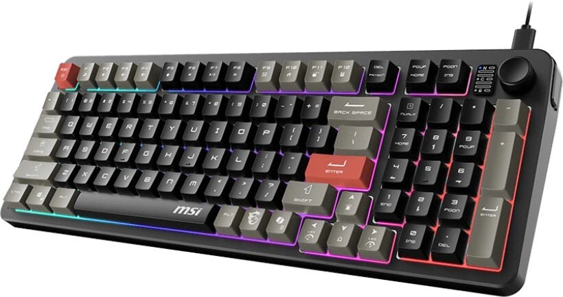 Клавиатура для компьютера MSI GK110 черный/серый USB