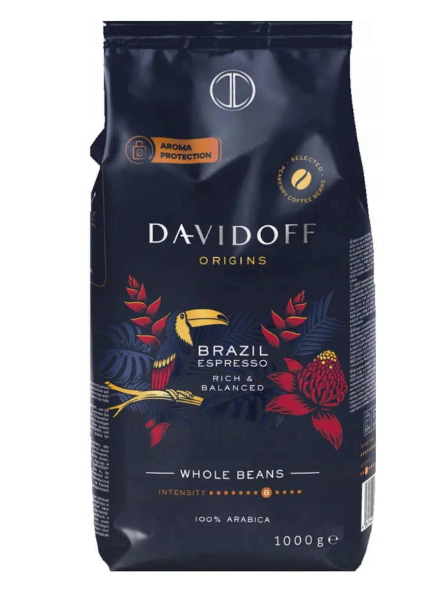 Davidoff Brasil Espresso кофе в зернах пакет с клапаном 1 кг