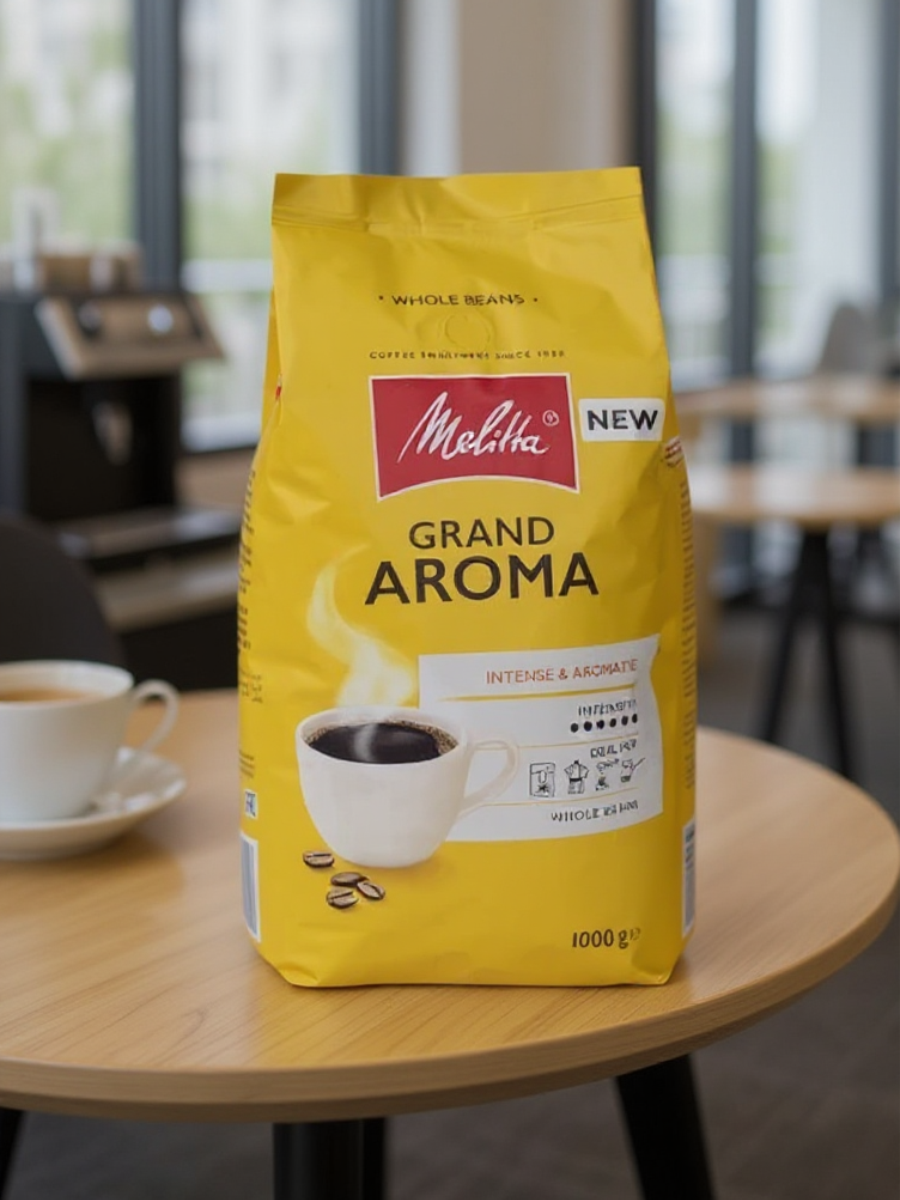 Melitta Grand Aroma кофе в зернах 1 кг пакет с клапаном Новинка