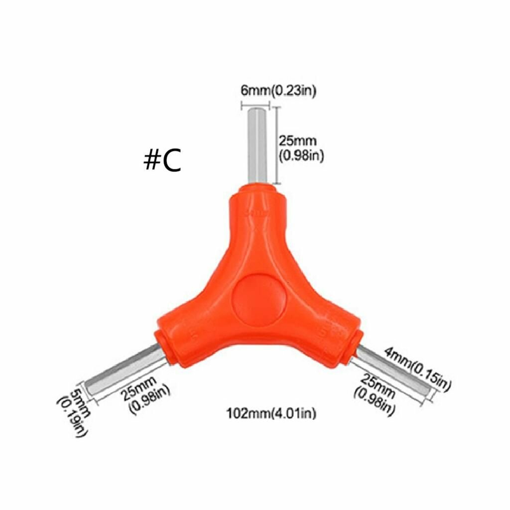 Y-образный шестигранный ключ 3 в 1 для велосипеда, - C