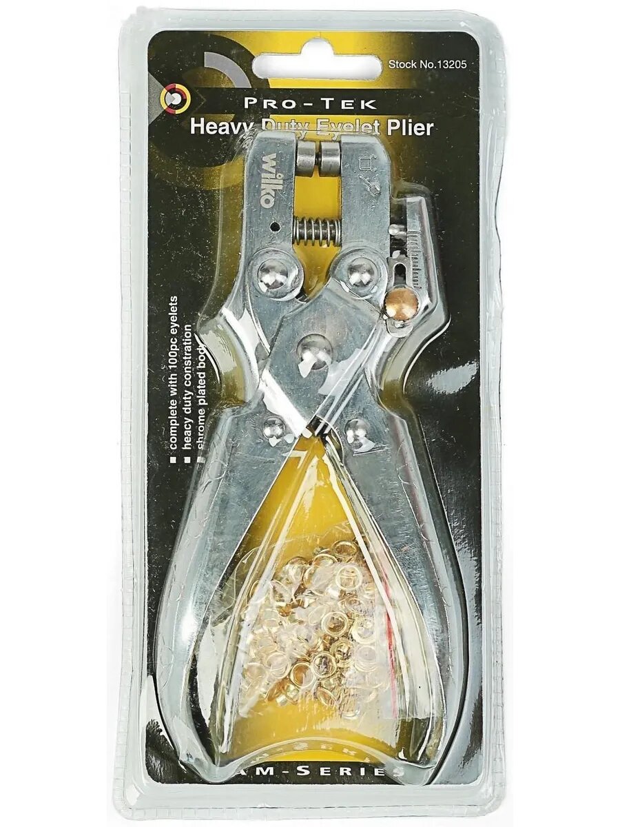 Дырокол для пробивания 1 отверстия + комплект лоюверсов