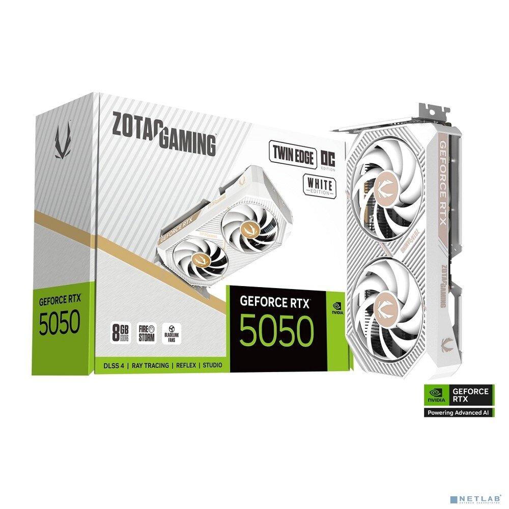 Видеокарта ZOTAC GAMING GeForce RTX 5050 TWIN EDGE OC WHITE