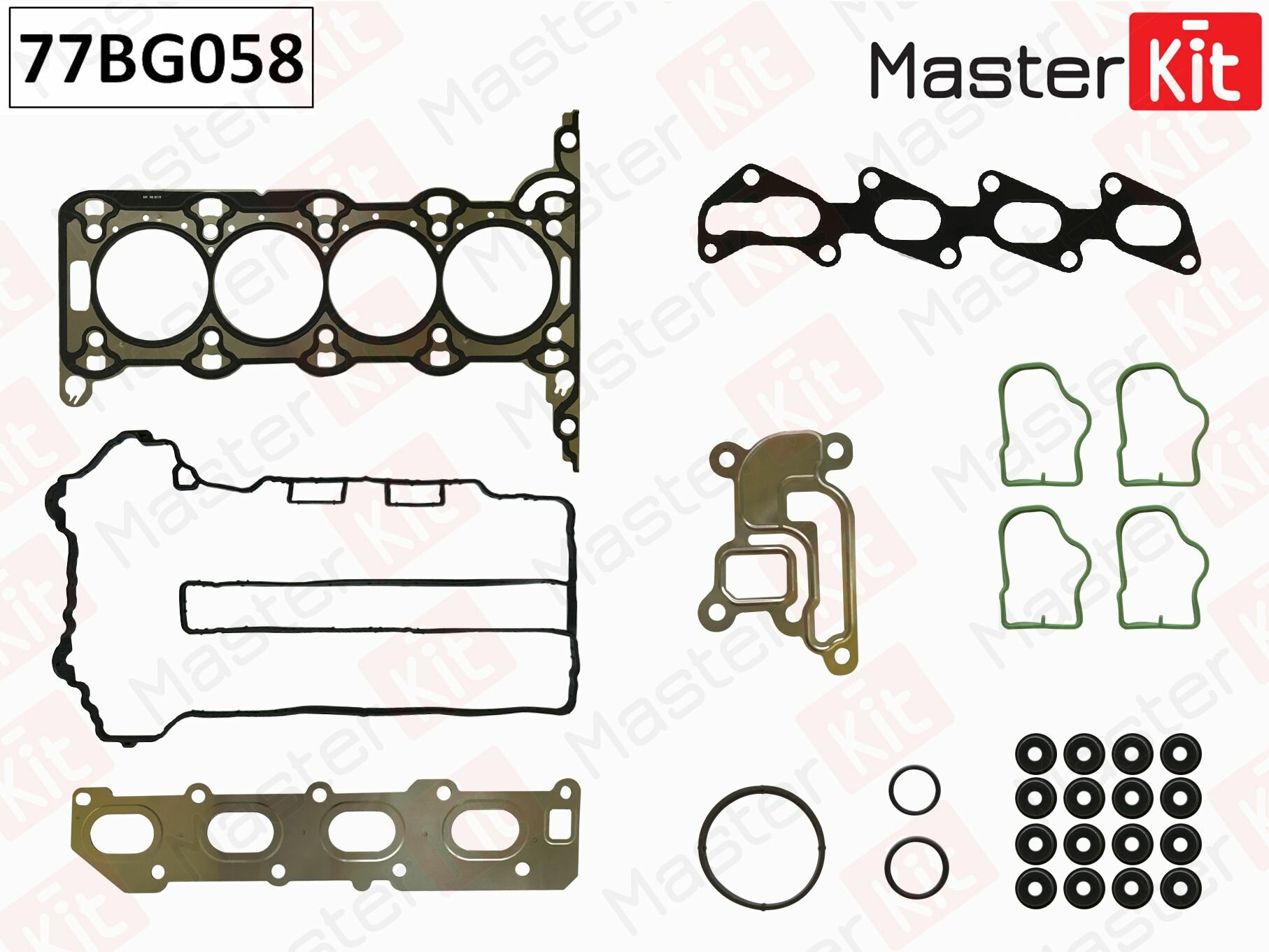 Верхний комплект прокладок ГБЦ Opel Astra G/H Corsa B Z12XE 1.4i MasterKit 77BG058