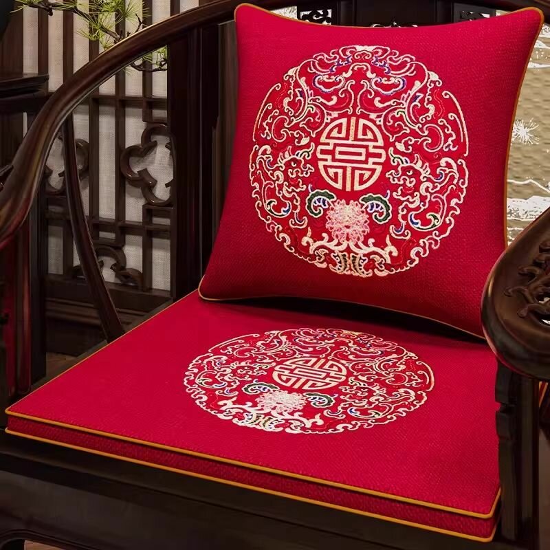 Кресло из красного дерева в китайском стиле, подушка для дивана из латекса, сиденье, индивидуальная подушка для сиденья, столик для чая, кресло из массива дерева, обеденное кресло, подушка для кресла