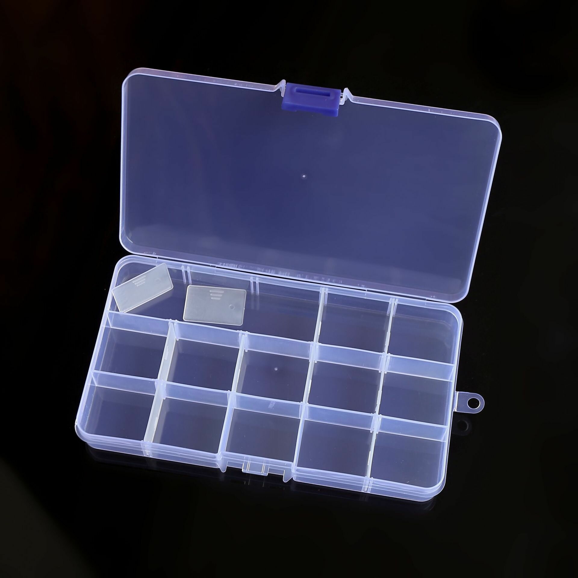 Пластиковый контейнер для хранения с отделениями 10 15 24 36, прозрачный, с кнопками, аксессуары для рыбалки, упаковка, шкатулка для ювелирных изделий