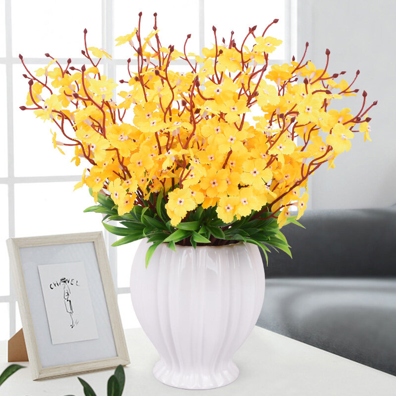 Искусственные цветы подсолнуха, пластиковые цветы, украшения для журнального столика в гостиной, цветы для обеденного стола, декор для помещений, комнатные растения, букеты, декоративные цветы.