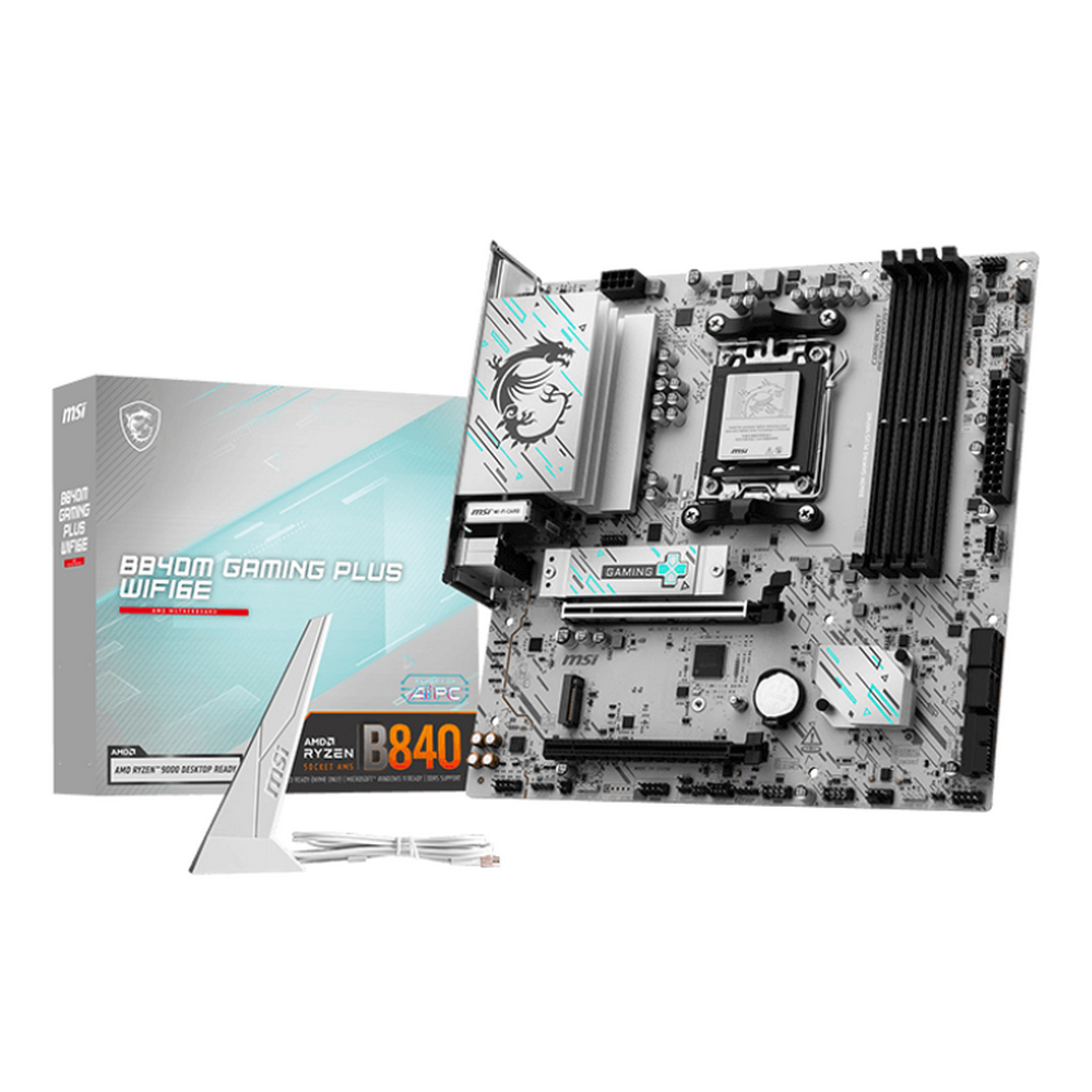 Материнская плата MSI B840M GAMING PLUS WIFI6E, AM5, AMD B840, Micro-ATX, RTL (B840M GAMING PLUS WIFI6E)