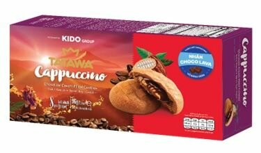 Печенье Tatawa с капучино-шоколадным кремом, песочное, натуральный состав, картонная упаковка, 96 г