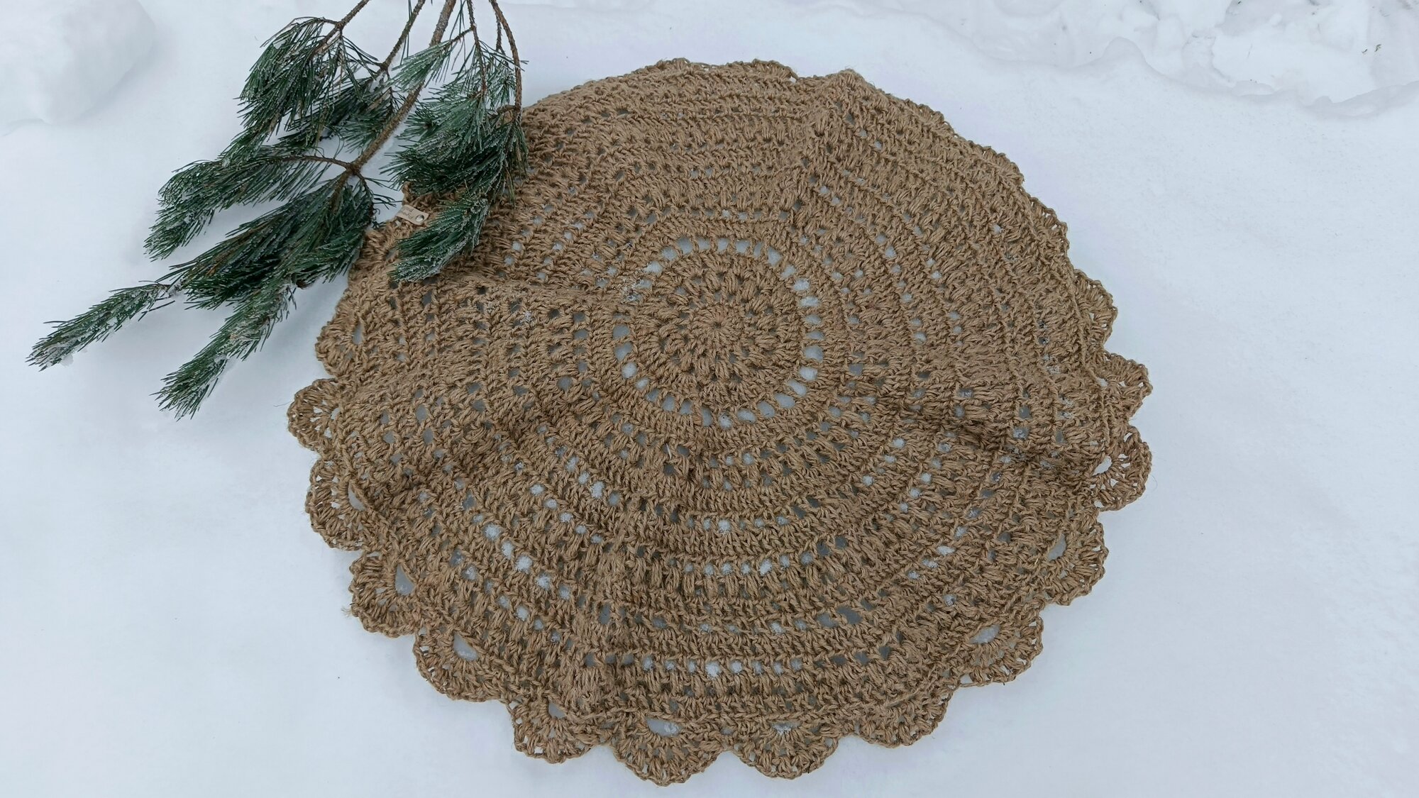 Ковер интерьерный, 100 % джут, ручная работа