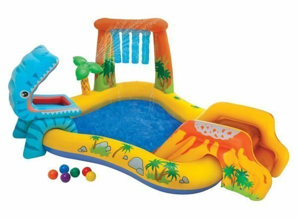 Игровой центр Динозавр с горкой и распылит 241x191x109см от 3х лет