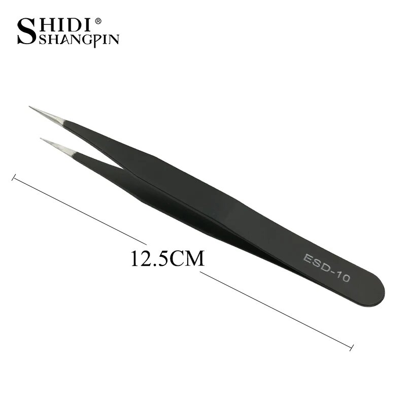 Пинцет SHIDISHANGPIN из нержавеющей стали, 1pc-ESD-10