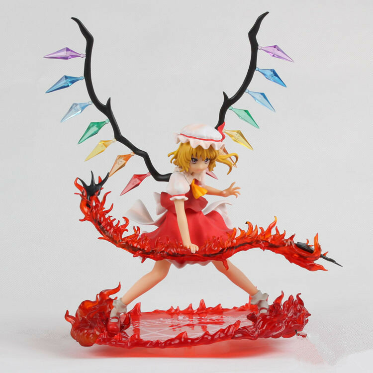 Коллекционная модель Touhou Project Фландрия Скайлет, фигурка из ПВХ с эффектной позой и огненным основанием, в оригинальной коробке