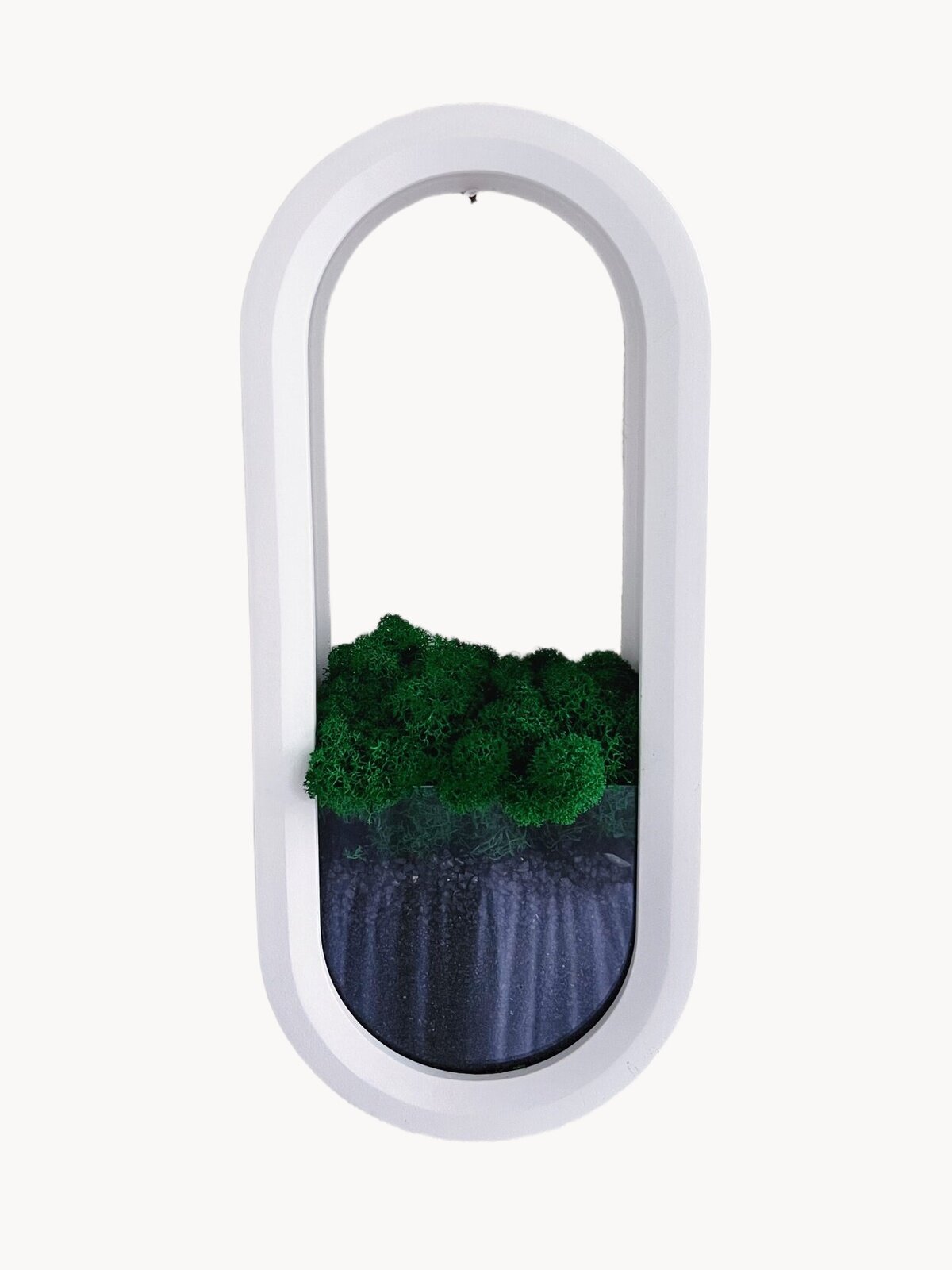 Настенное кашпо со стабилизированным мхом на стену с искусственными цветами сухоцветами декорация интерьерная